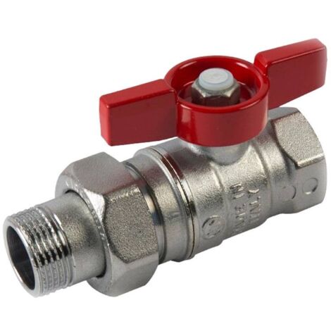 Giacomini Kugelhahn mit rotem Schmetterlingsgriff I/A 1/2 R259X003