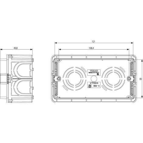 Vimar Eikon Unterputzdose 4 Module V71304