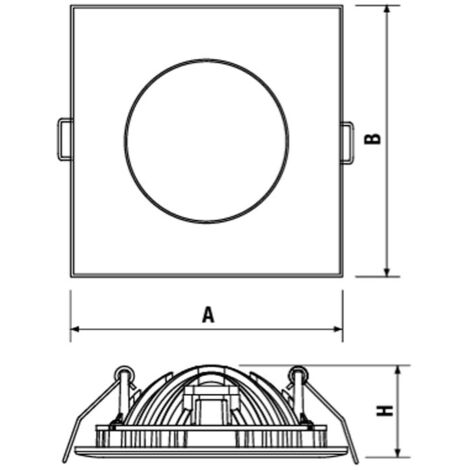 Led Strahler Wiva quadratisch Einbauloch 210mm 24W 3000K 41100138