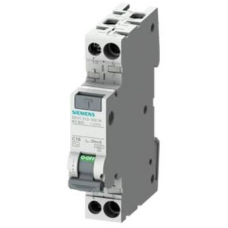 Siemens Fehlerstrom und Leitungsschutzschalter 10A 1P+N 30MA AC 4,5KA 5SV13131KK10