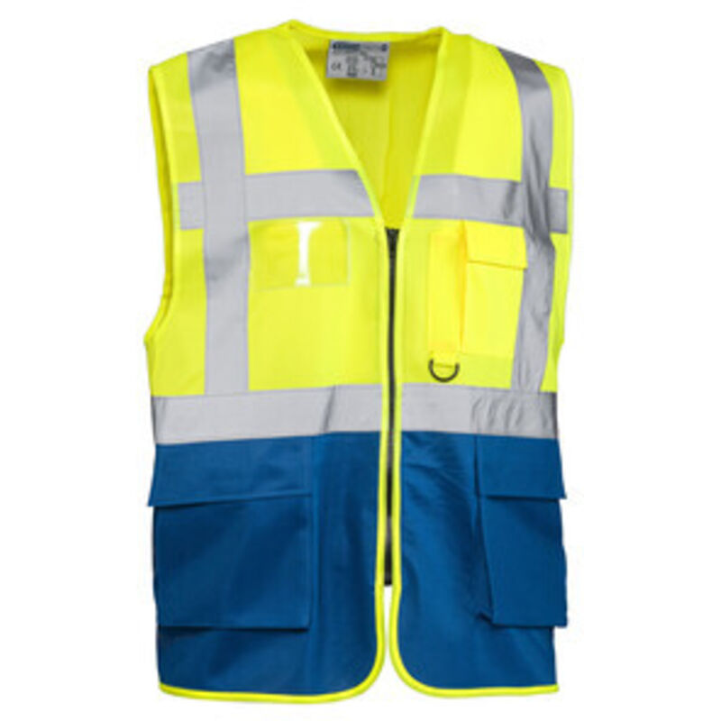 GILET ALTA VISIBILIT GIALLO/BLU LASER TG. XXL