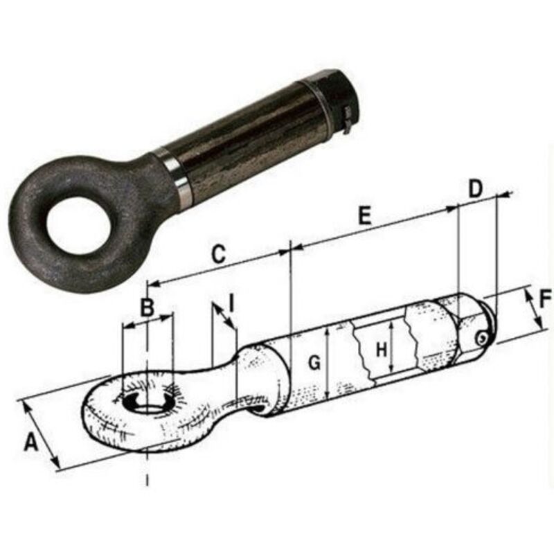 OCCHIONE GIREVOLE GANCIO PER TIMONE CARRELLO MAX KG 6000 OMOLOGATO CAT ...