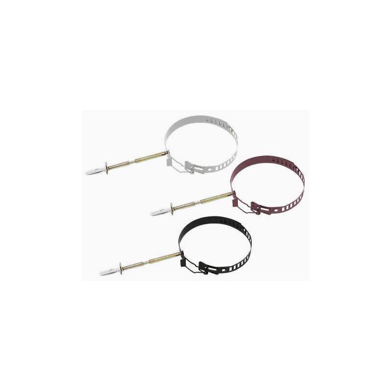 FASCETTA A MURO STAFFA REGGITUBO COLLARE TUBO STUFA SMALTATO ...