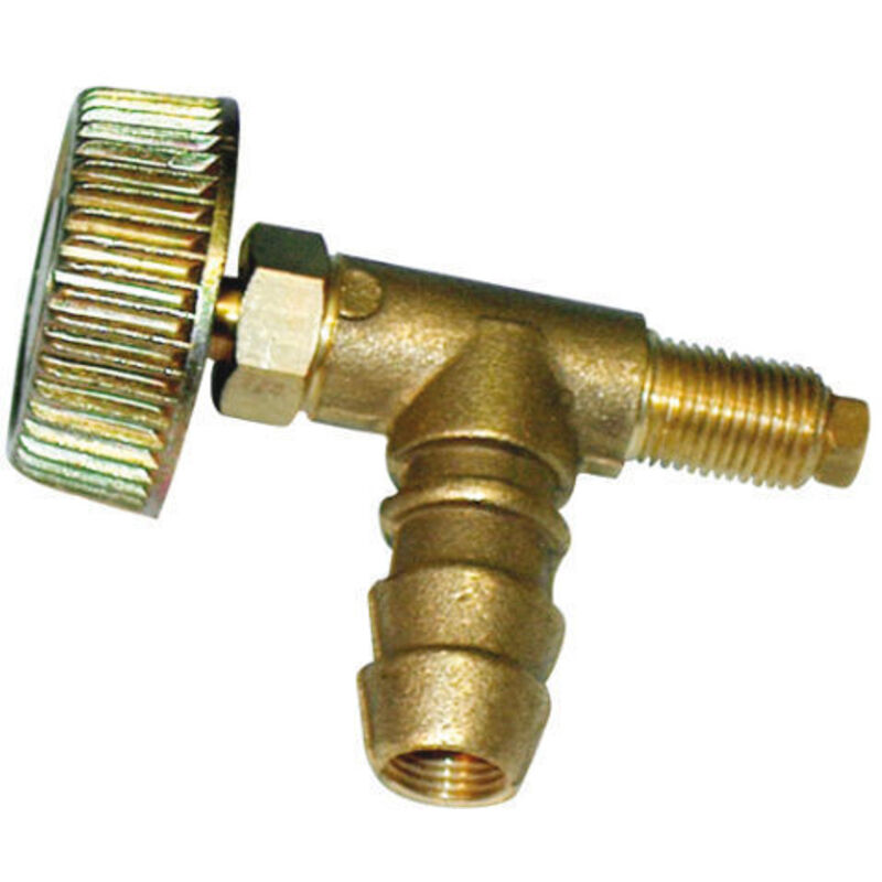 RUBINETTO GAS SPILLO PER FORNELLONE METANO IN OTTONE