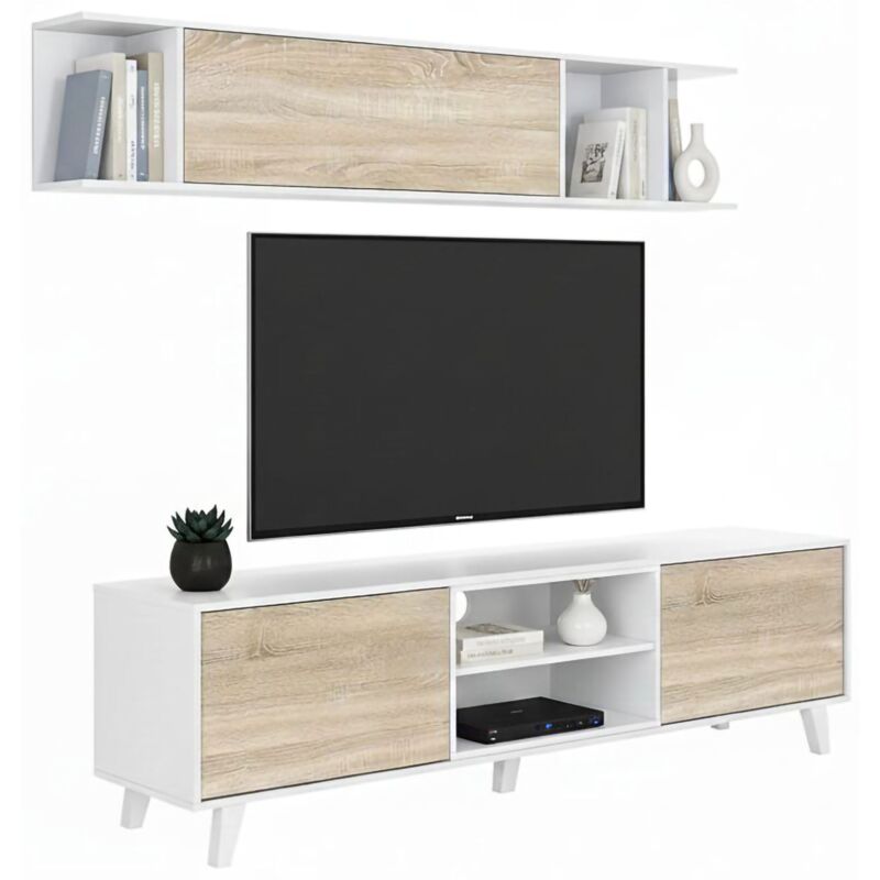 KIT PARETE ATTREZZATA ZAIKEN 180X41X51 CM