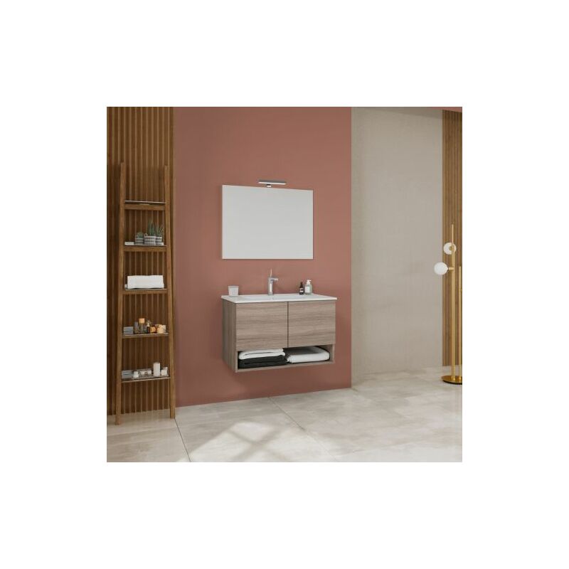 MOBILE BAGNO OSLO 2 ANTE 80 SOSP. ROVERE FUMO