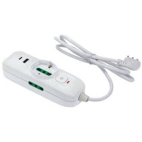 FME 474124 MULTIPRESA 2P BIP+1BIP/SCH+USB-A-C TRIAX