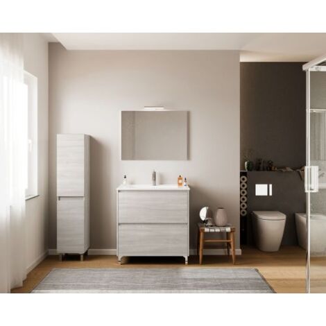 MOBILE BAGNO LISBONA 2C 80 ROVERE GRIGIO
