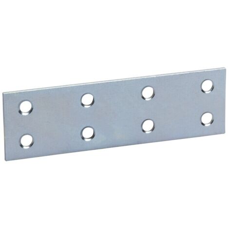 PIASTRINA DRITTA ZINCATA 8 FORI 120 MM 50 PZ