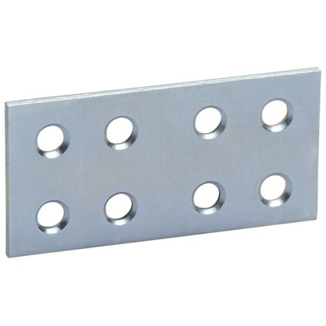 PIASTRINA DRITTA ZINCATA 8 FORI 60 MM