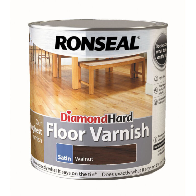 Ronseal Diamond Hard Floor Varnish - Walnut - 2.5L