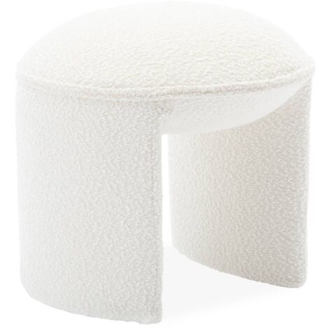 sweeek - Hocker mit Bezug aus strukturiertem Bouclé