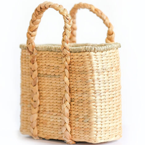 Natural Fiber Basket with Handles - 30x25CM - Haret Natural