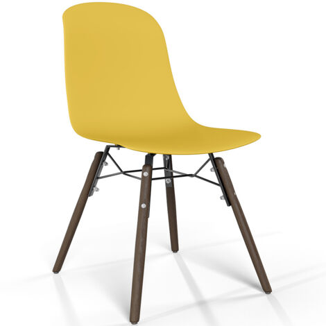 Dining chair with dark wood legs – Modern style and functionality ...