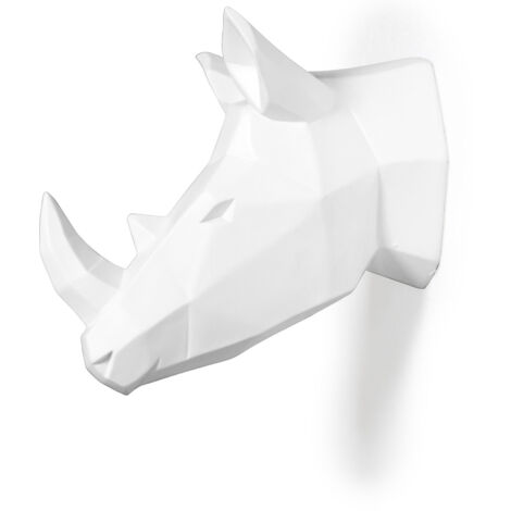 Origami Rhino head - Resin White
