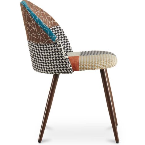 Dining Chair - Upholstered in Patchwork - Scandinavian Style - Patty ...