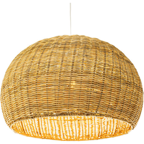 Rattan Ceiling Lamp - Boho Bali Design Pendant Lamp - Kim Natural wood