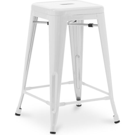 Bar Stool - Industrial Design - 60cm - New Edition - Stylix White