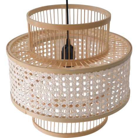 Rattan Ceiling Lamp - Boho Bali Design Pendant Lamp - Yei Natural