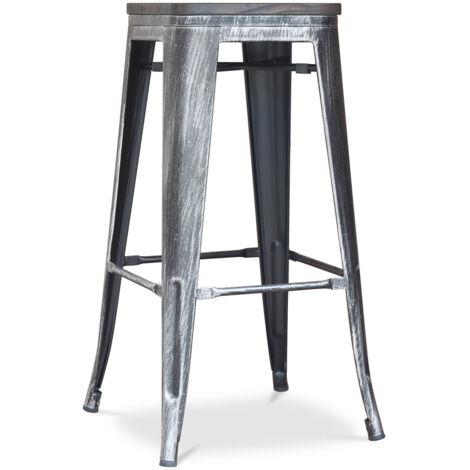 Bar Stool - Industrial Design - Wood & Steel - 76 cm - New Edition ...