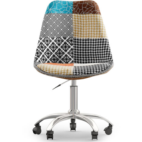 Swivel Office Chair - Patchwork Upholstery - Patty Multicolour