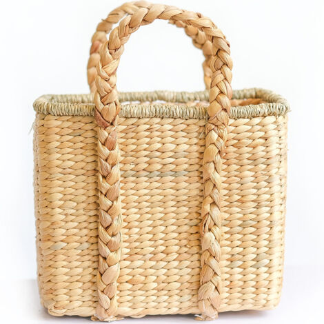 Cesto di Fibre Naturali con Manici - 30x25CM - Haret Naturale