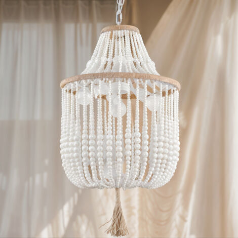Lampada a soffitto a palle di legno - Lampada a sospensione in stile ...