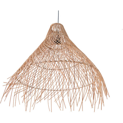 Lampada a soffitto in rattan - Lampada a sospensione in stile Boho Bali ...