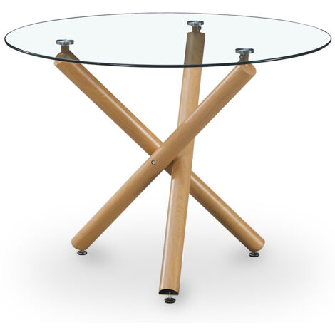 Runder Esstisch - Skandinavisches Design - 4/5 Personen - Tesfa Naturfarben