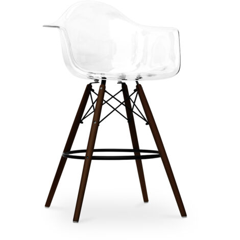Dunkle Stuhlbeine Darwick Barhocker Grau transparent