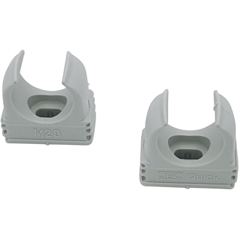 20 StÃ¼ck OBO Bettermann Quickschellen Rohrschellen lichtgrau M20