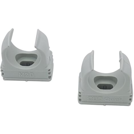 10 StÃ¼ck OBO Bettermann Quickschellen Rohrschellen lichtgrau M20