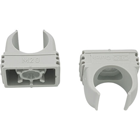 10 Stück OBO Bettermann Quickschellen Rohrschellen lichtgrau M20