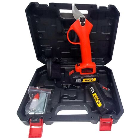 FORBICE DA POTATURA A BATTERIA CESOIA TAGLIO 28MM 2 BATTERIE + VALIGIA meiq