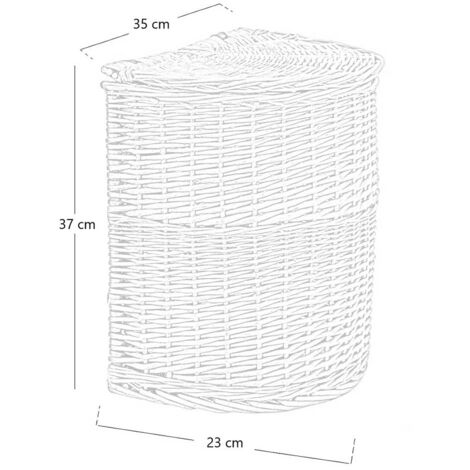 Weidenkorb mit Deckel und Schultergurt 35 cm x 23 cm h 37