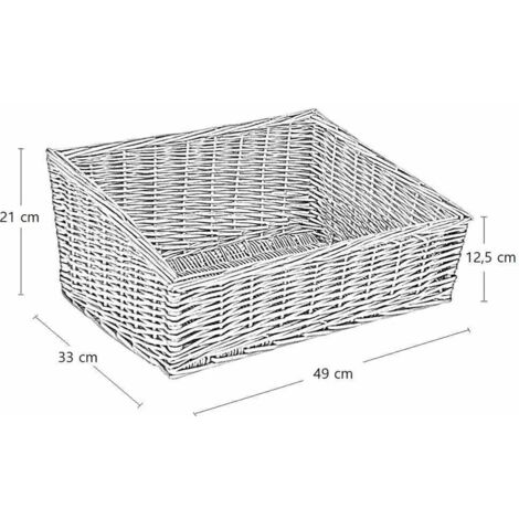 Korb Display Korb Brotkorb rechteckig Rattan cm 49 x 33 h 21
