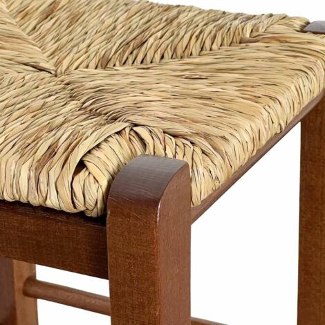 Hocker aus dunklem Nussbaumholz h 47 cm mit quadratischer Sitzfläche ...