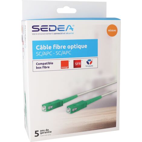 Sedea – Cordon optique SC/APC-SC/APC 20m – Perte d'insertion 50 dB ...