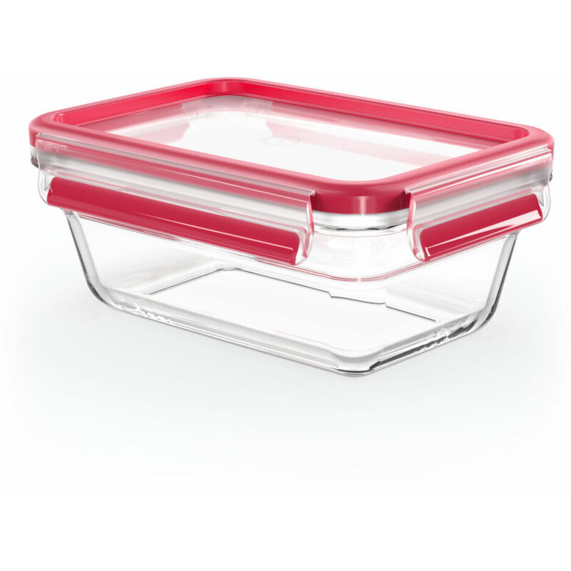 Emsa Clip&Close Glass Vorratsdose 850 ml Glas Rot