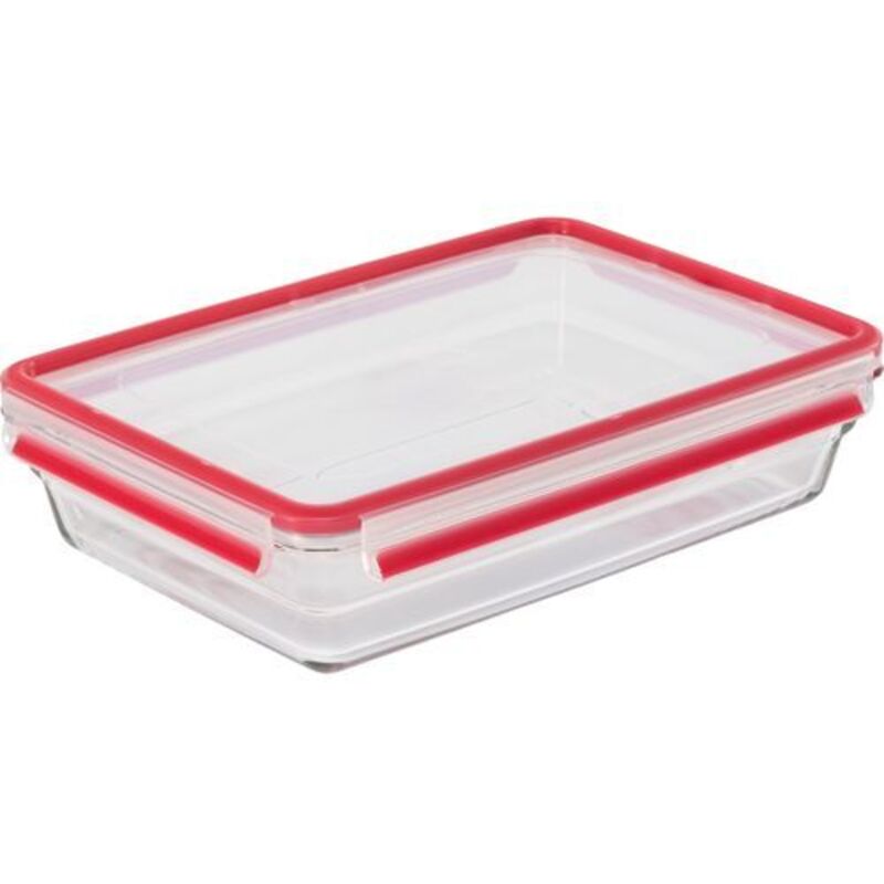 Emsa Clip&Close Glass Frischhaltedose 3 L Glas Rot