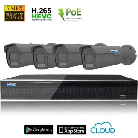 Kit videosorveglianza POE 4 telecamere starvis 5MPX