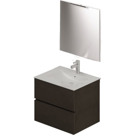 Mobile bagno moderno sospeso colore argilla. Mobili in