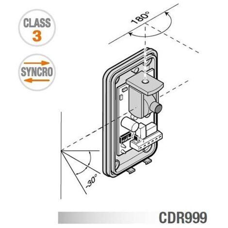 Coppia di fotocellule infrarosso da parete orientabile 10M IP55 CARDIN CDR999