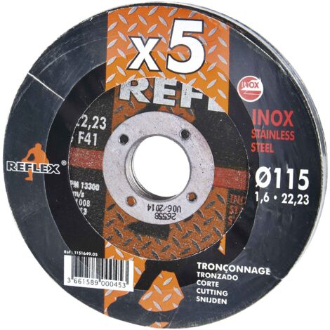 Disques fer fins à tronçonner Ø 115 mm