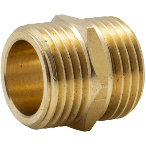 Raccord manchon laiton mâle - mâle 1-2