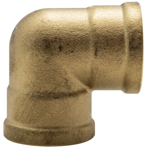 Raccord coudé laiton femelle femelle 1-2