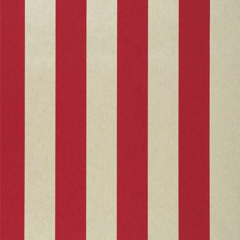 Clarke and Clarke Nevis Raspberry Wallpaper Metallic Striped Paste The Wall