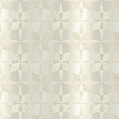 Wallquest Villa Apex Geometric Grey Wallpaper Modern Acrylic Coated Feature Wall