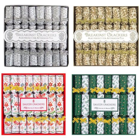 32 Saucer Mini Christmas Crackers Afternoon Tea Breakfast Xmas Table Deco