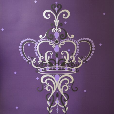 Crown Royal Crown Violet Wallpaper Floral Metallic Effect Stylish ...